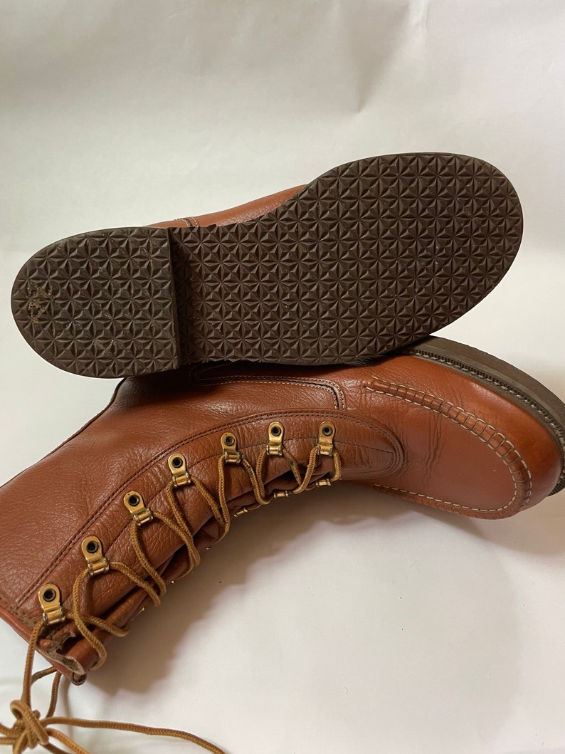 1970s Montgomery Ward Powrhouse Leather Boots Size 8.5 - Etsy