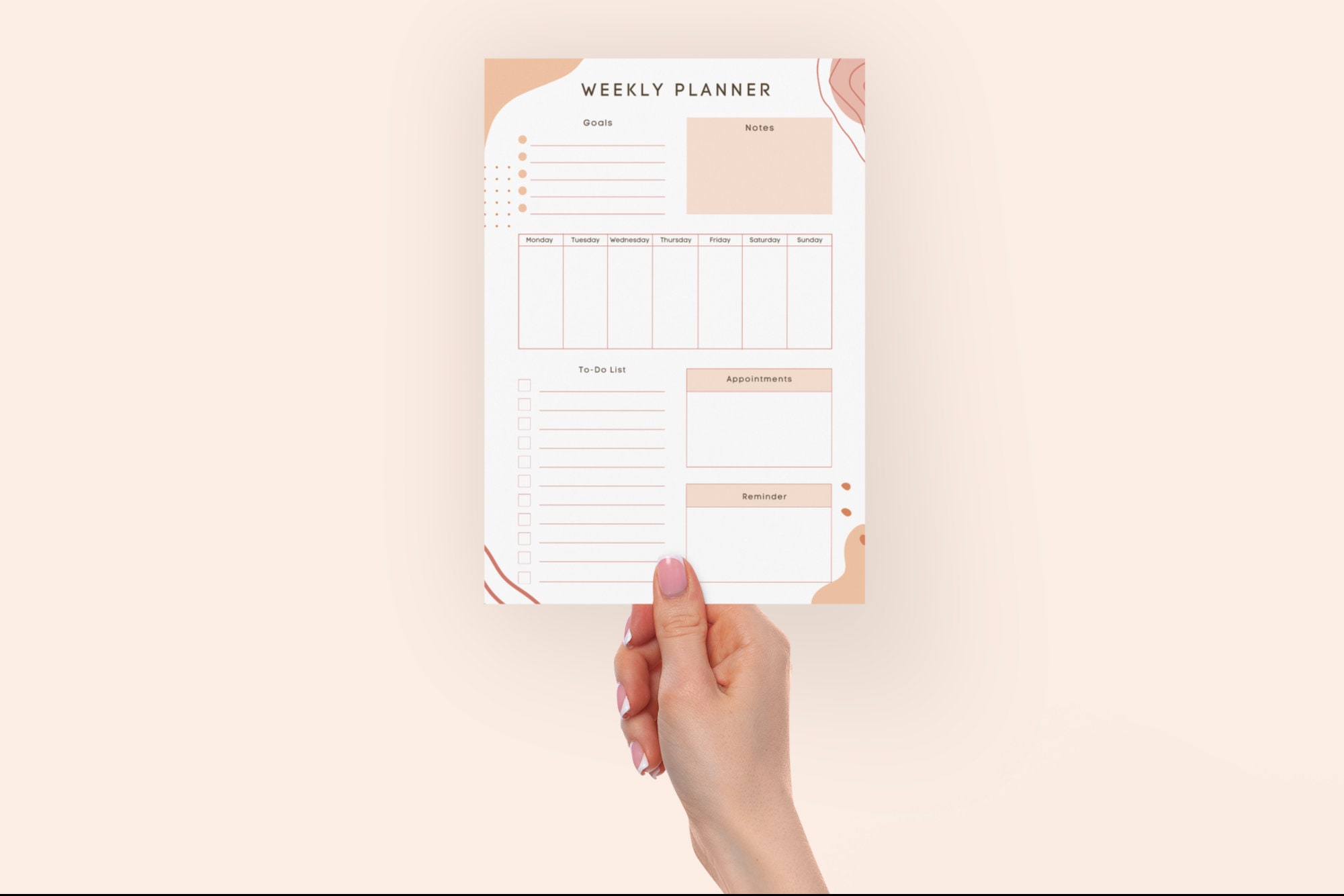 Printable Weekly Planner - Etsy