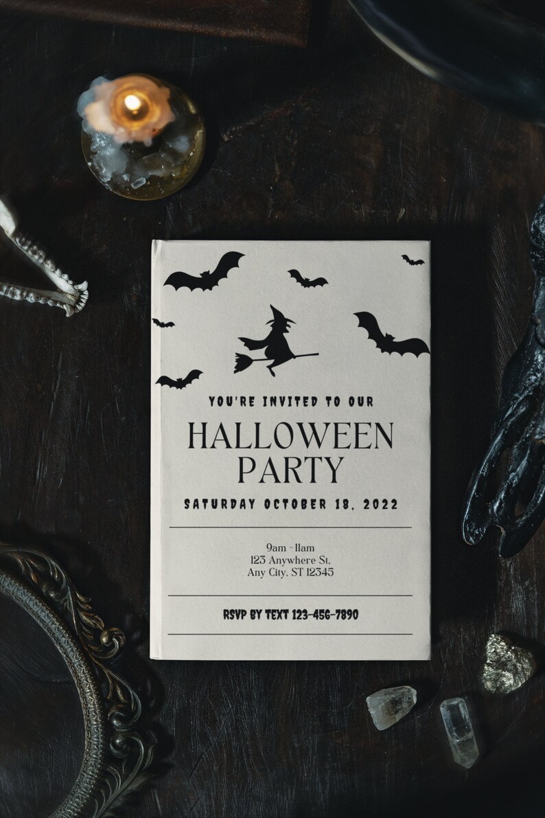 Printable Halloween Party Invitation - Etsy