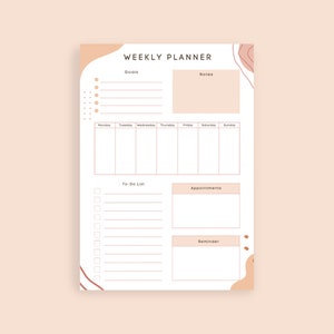 Printable Weekly Planner - Etsy