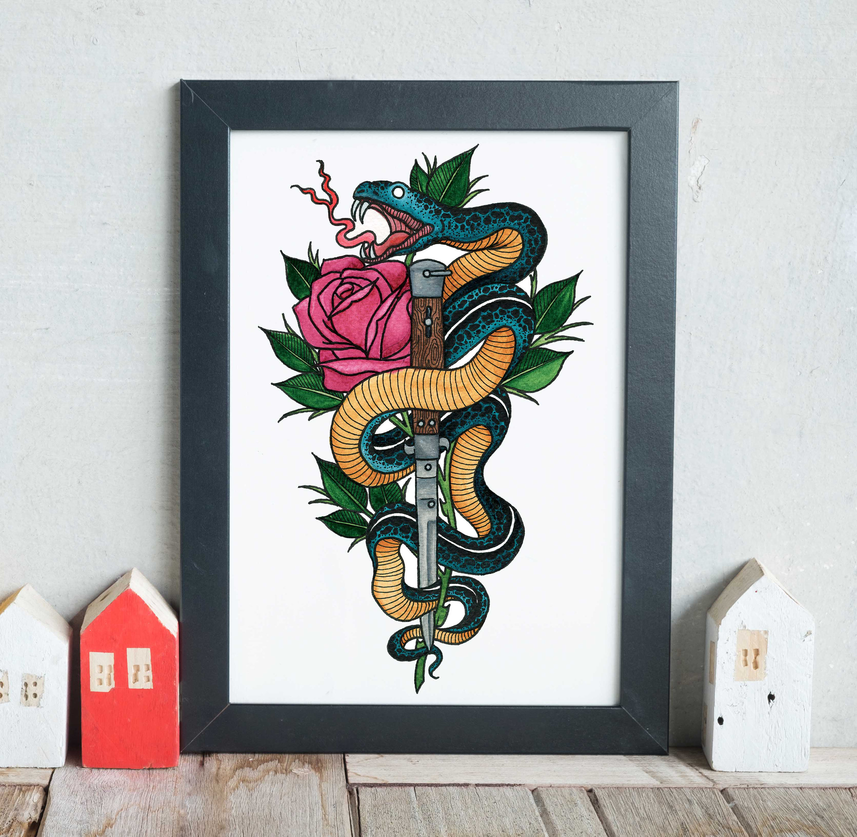 Traditional Snake Tattoos