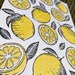 Lemon Fruit Citrus Pattern Lino Print Art Decor Slices Wall Poster Gift ...