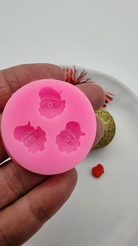 3 Mini Santa Face Shapes 3D Christmas Silicone Mold - Etsy Australia
