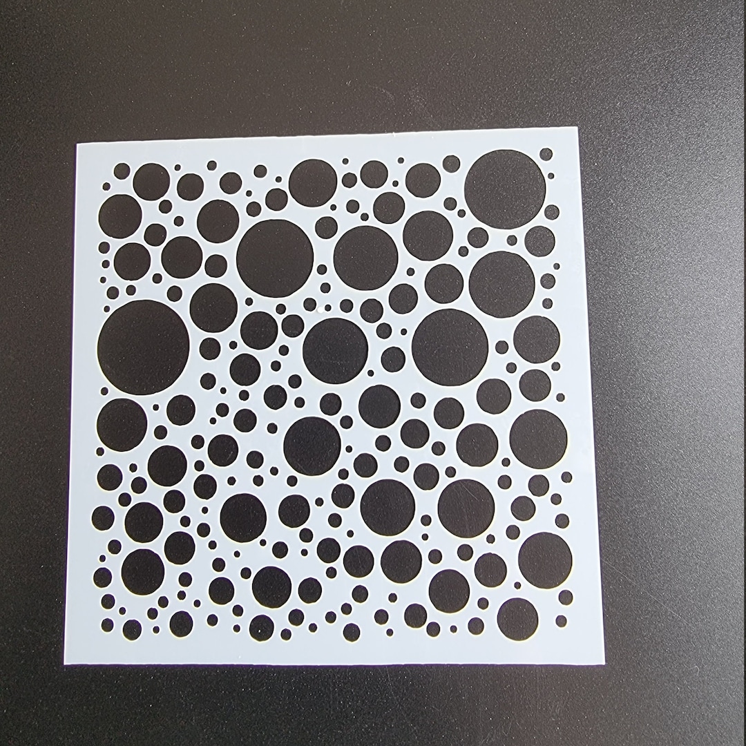 Bubbles Print Pattern, Stencil,1 Piece,plastic Sheet Stencil, Polymer ...