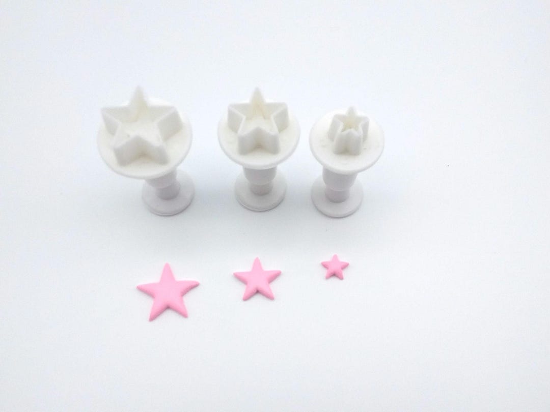 Star Plunger Cutter Set: Polymer Clay, Fondant, Cookie (3 Piece) - Etsy