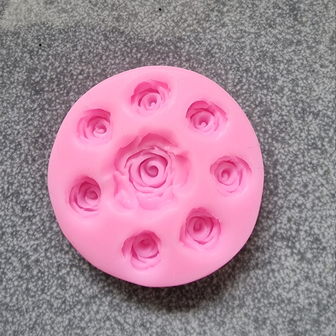 Roses Silicone Mold,8 Cavity,2 Small Sizes Roses, Mini Roses, Mold for ...