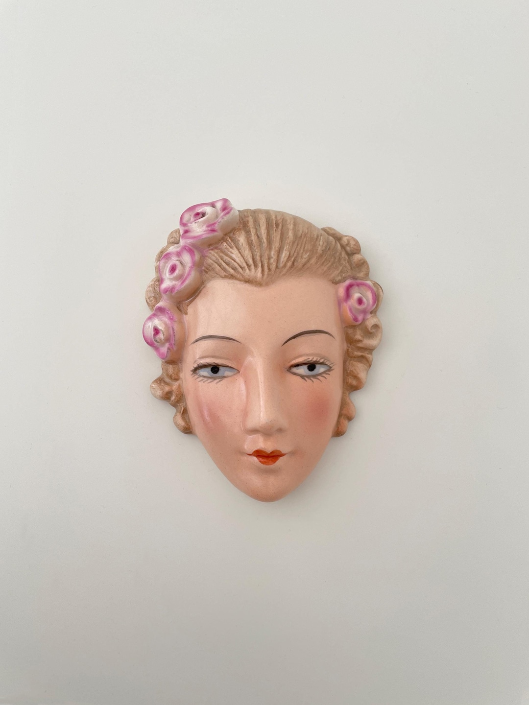 1920s Ceramic Face Mask Porcelain Goebel Art Deco - Etsy