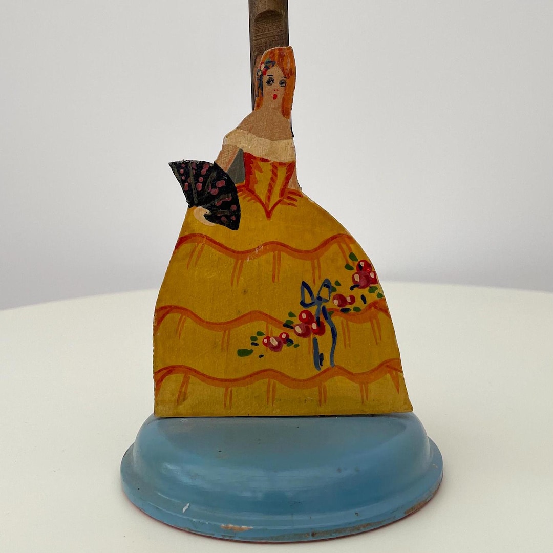 1920s Hat Stand Lady With Fan Art Deco - Etsy