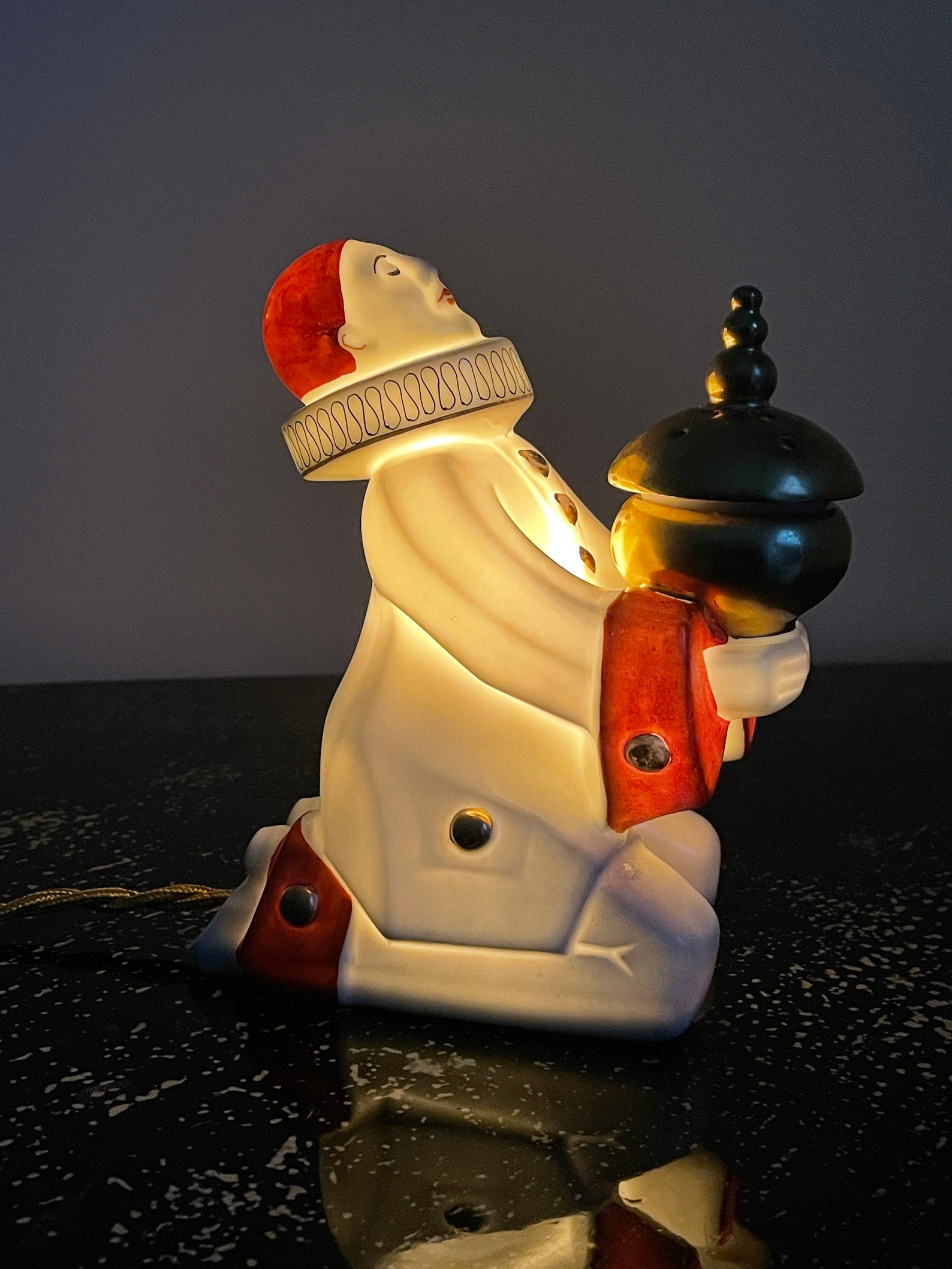 1920s Art Deco Ceramic Pierrot Lamp Antique - Etsy UK