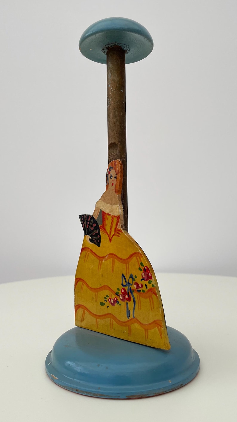 1920s Hat Stand Lady With Fan Art Deco - Etsy