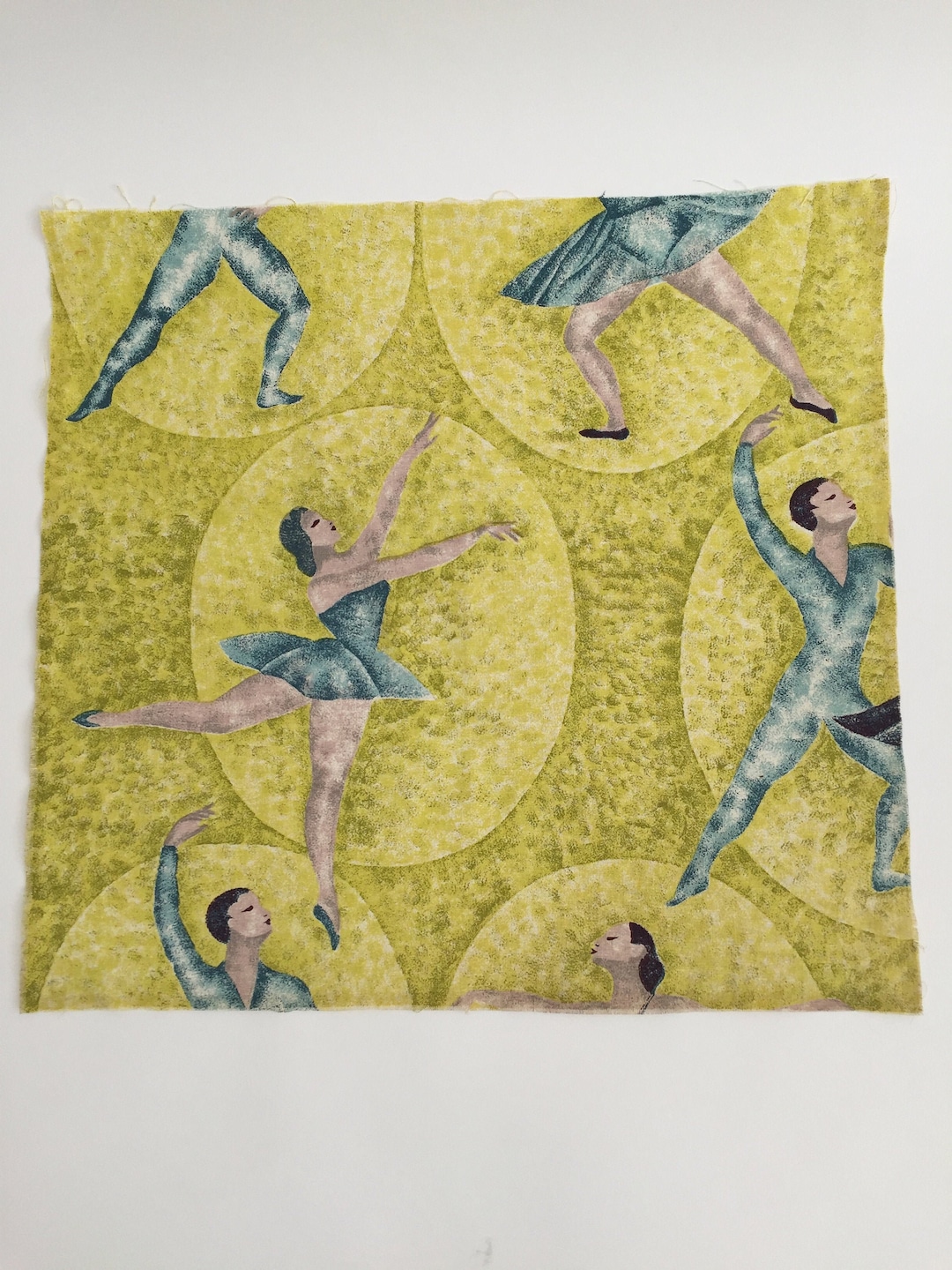 1950s Modernist Fabric Textile With Ballet Dancer Design - Etsy