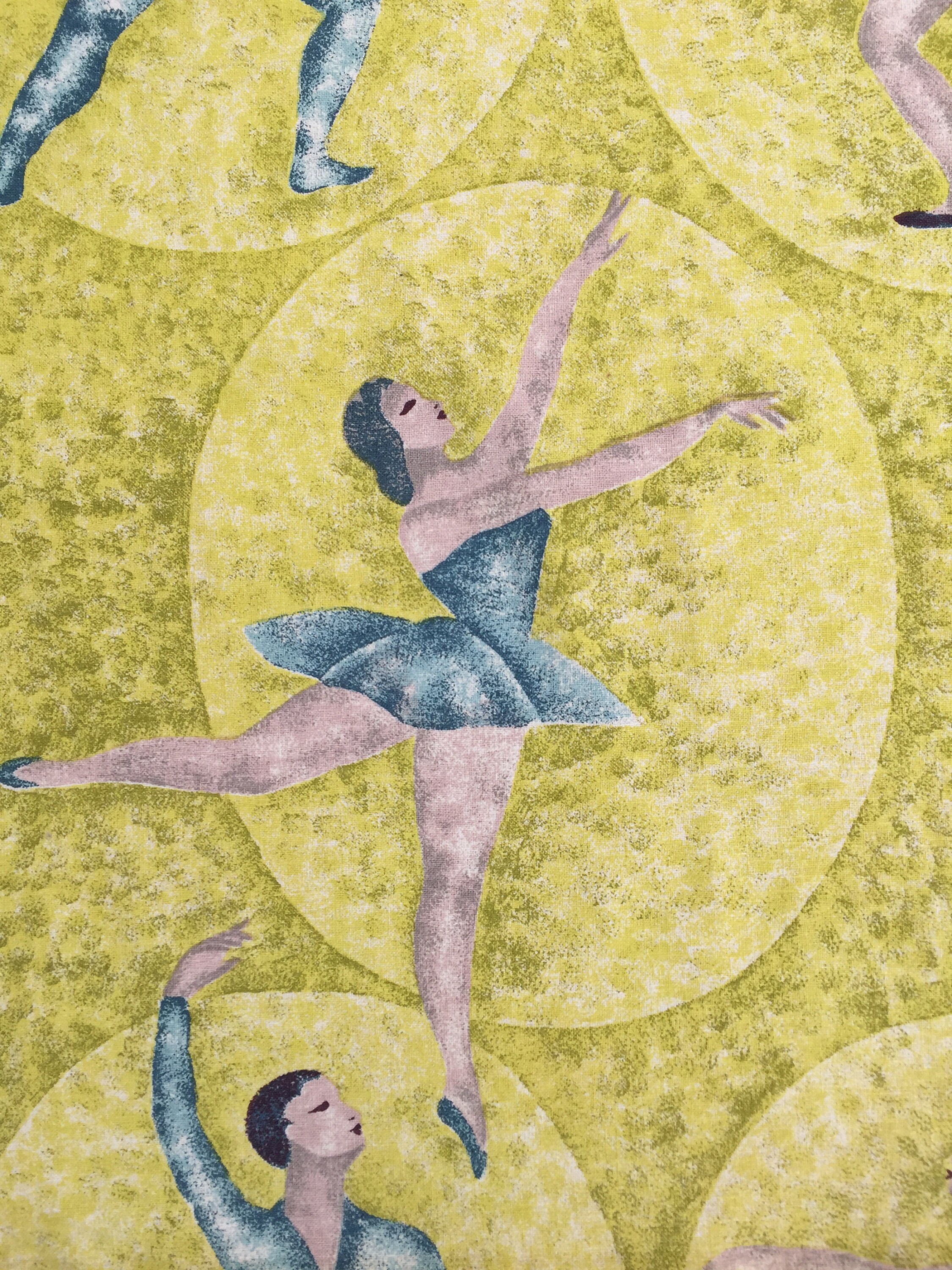 1950s Modernist Fabric Textile With Ballet Dancer Design - Etsy UK