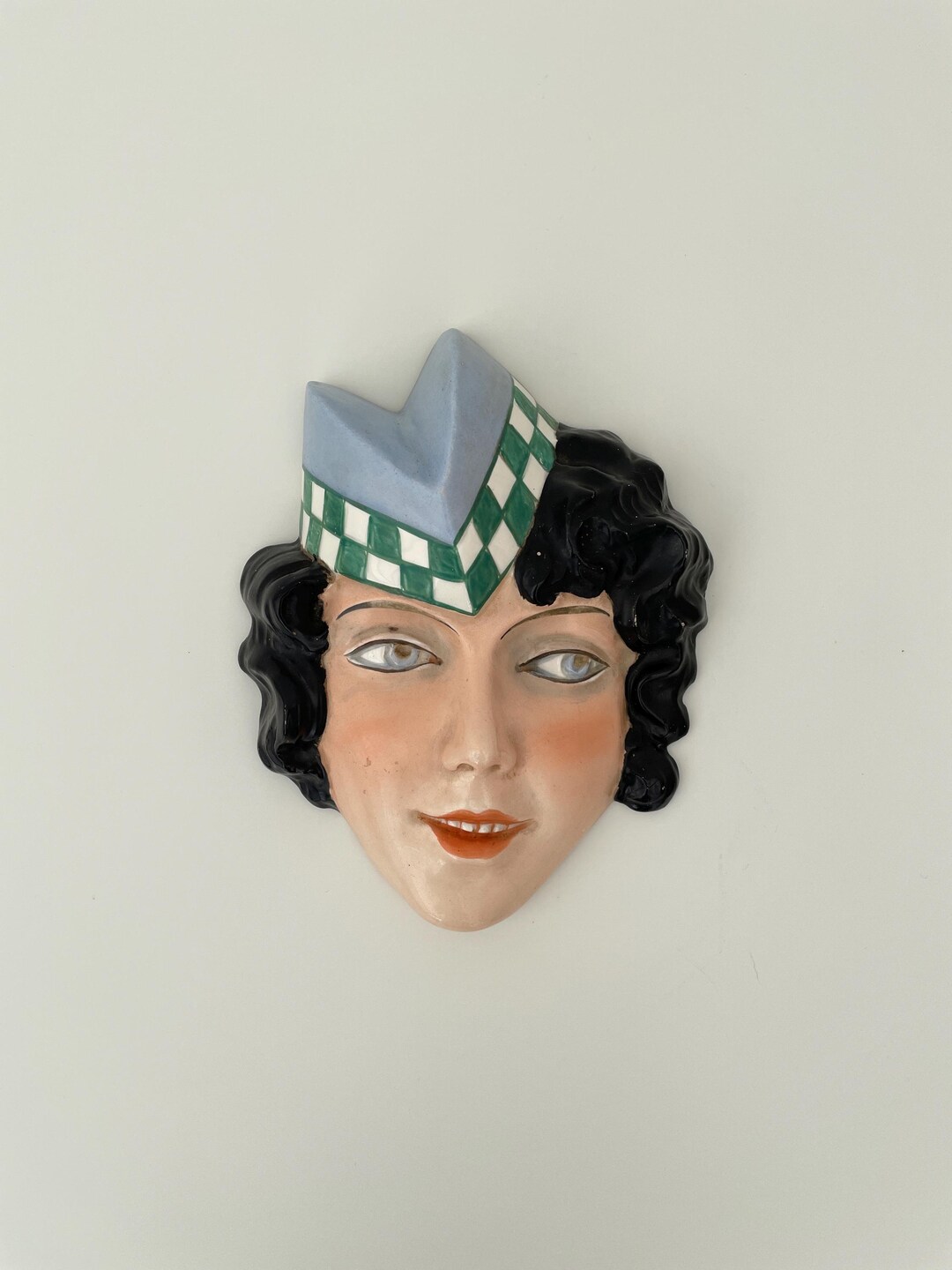 1930s Ceramic Lady Wall Mask Art Deco - Etsy UK