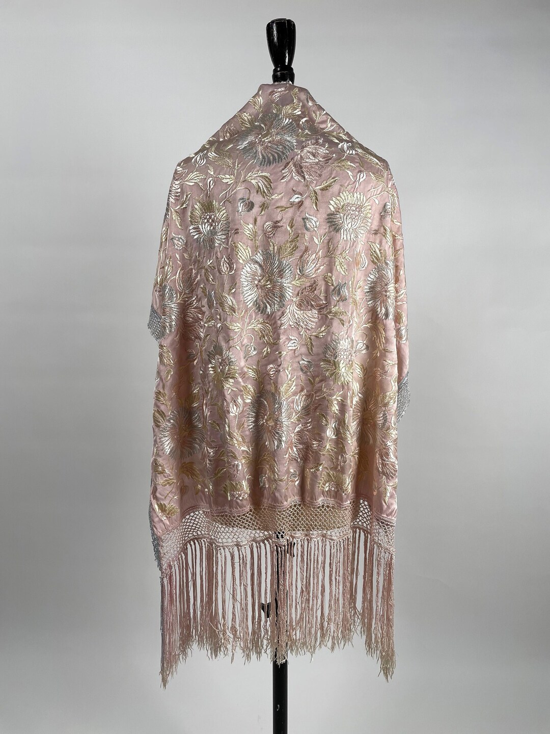 1920s Embroidered Shawl Antique Wall Hanging Throw - Etsy