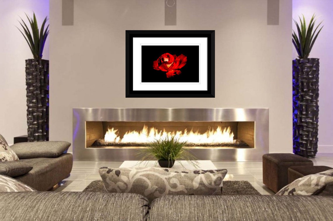 Instant Download Beautiful Red Rose Wall Art, Red Rose Wall Decor ...