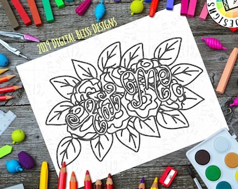 Adult Coloring Page Cuss Swear Word Rude Obscene | Etsy