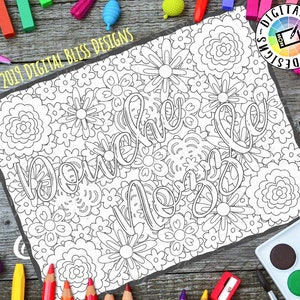 Adult Coloring Page Cuss Swear Word Rude Obscene - Etsy
