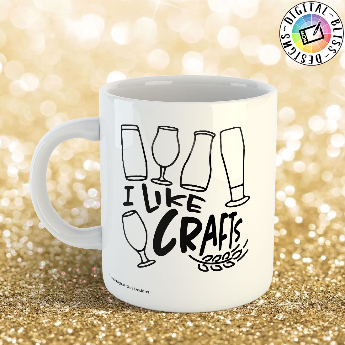 SVG, I Like Crafts, Craft Beer, Beer Glasses, Cut File, Clip Art, Line ...