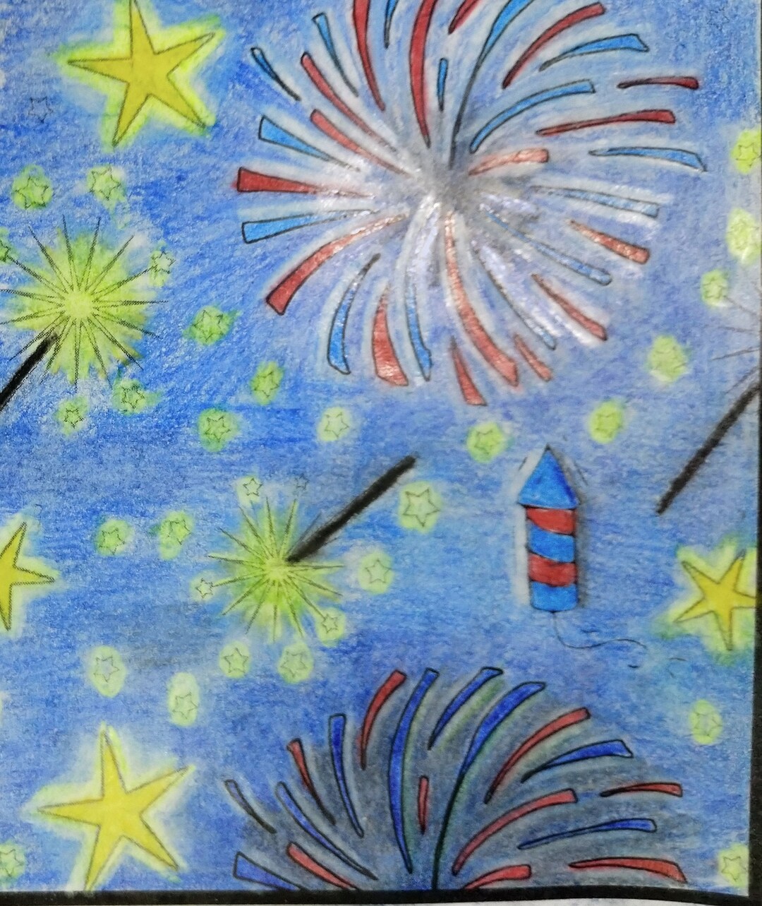 Printable Coloring Page, Fireworks V1, 4th of July, Independence Day ...