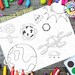 Printable Coloring Page, Outer Space Planets Spaceships, Kids Printable ...