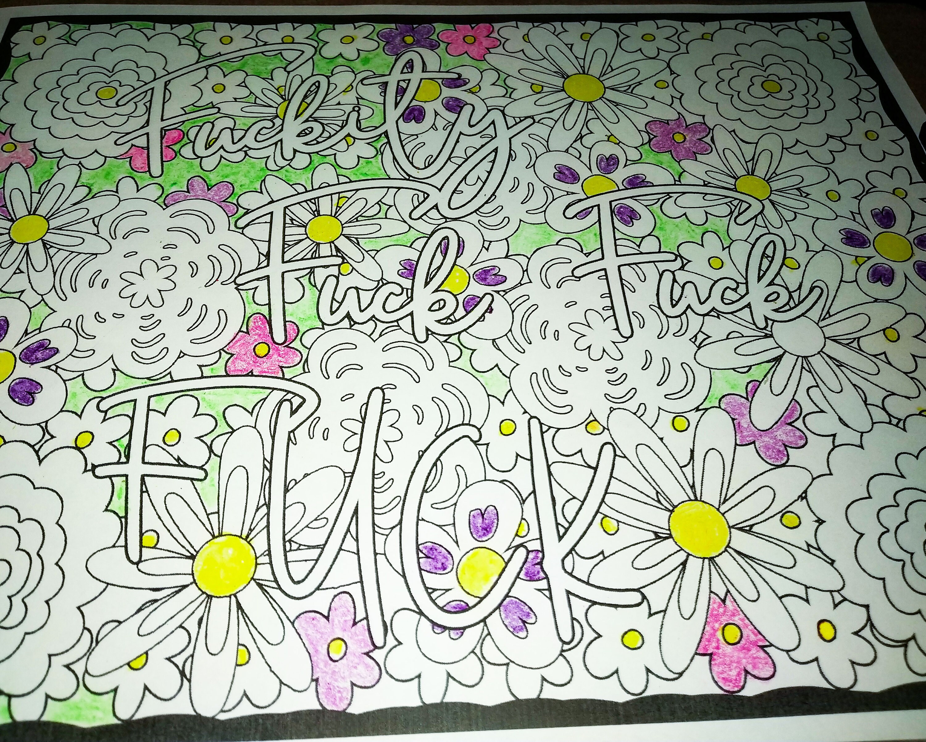 Adult Coloring Page Cuss Swear Word Rude Obscene - Etsy