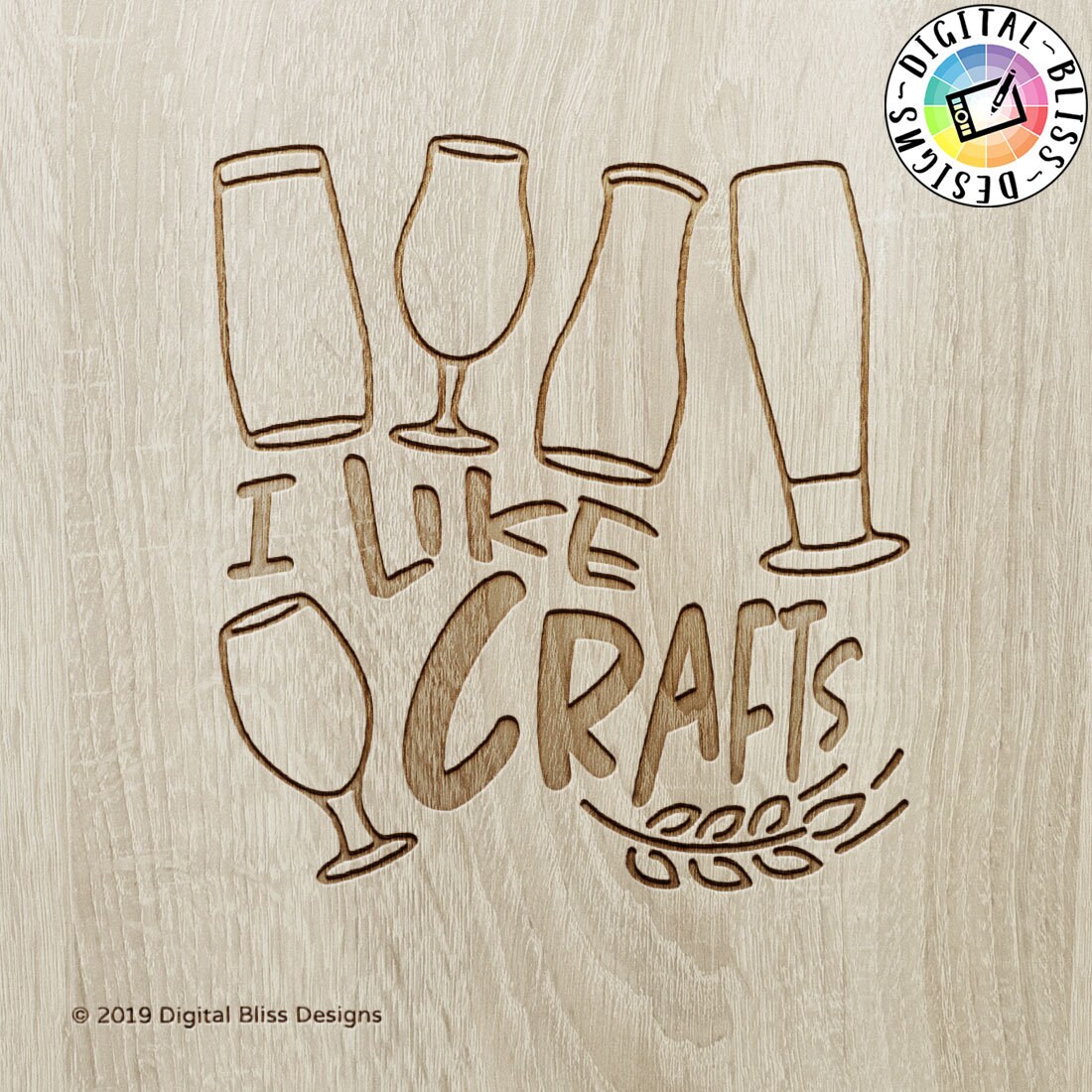 SVG, I Like Crafts, Craft Beer, Beer Glasses, Cut File, Clip Art, Line ...