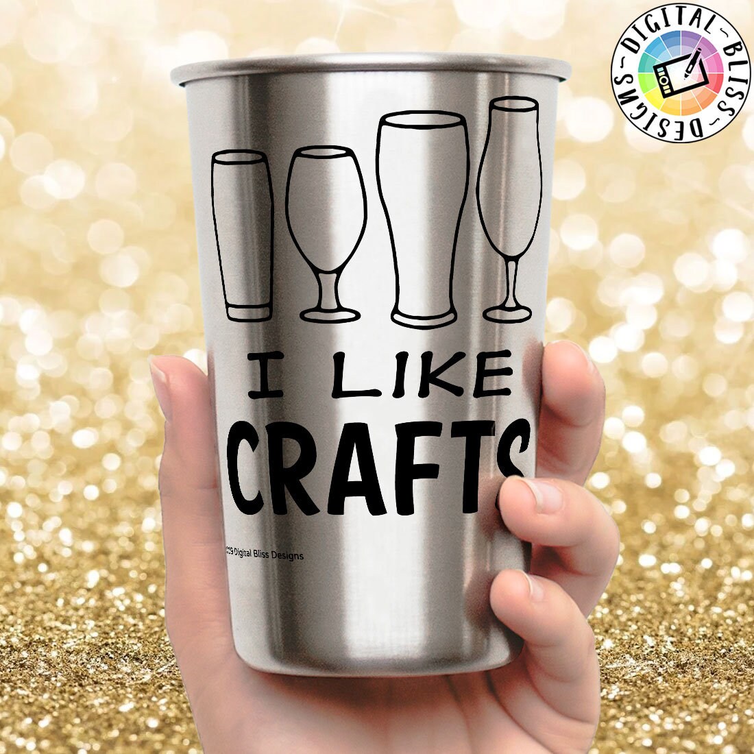 SVG, I Like Crafts, Craft Beer, Beer Glasses, Cut File, Clip Art, Line ...
