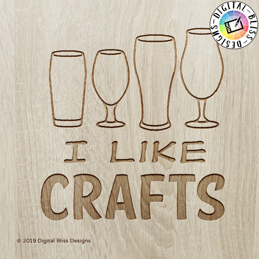 SVG, I Like Crafts, Craft Beer, Beer Glasses, Cut File, Clip Art, Line ...
