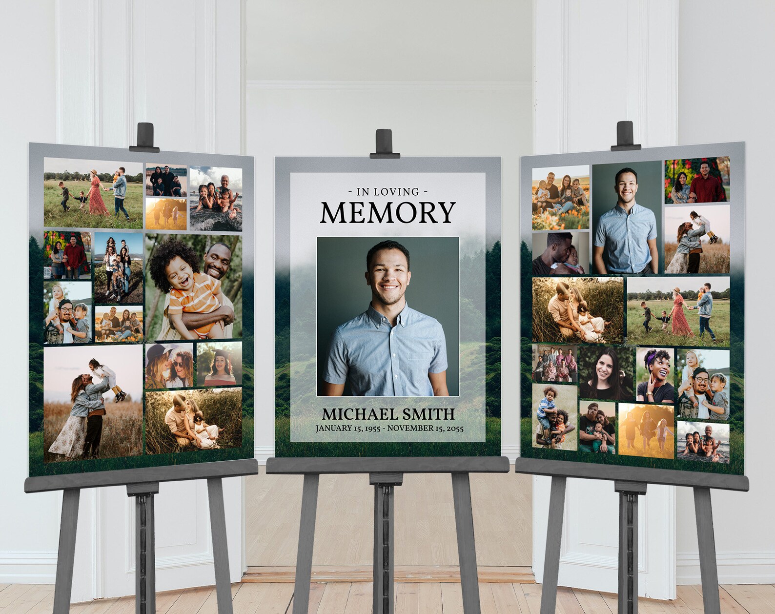 Funeral Template Bundle With Photo Collage. Nature Lovers - Etsy