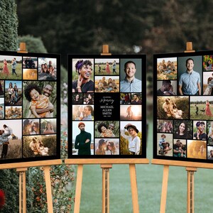 Funeral Poster Celebration of Life Display Collage, Wedding Memorial ...