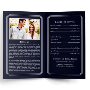 Funeral Program Template for Father/mother Celebration of Life Memorial ...