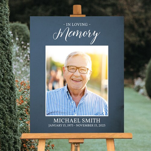 In Loving Memory Sign Funeral Welcome Sign Editable - Etsy