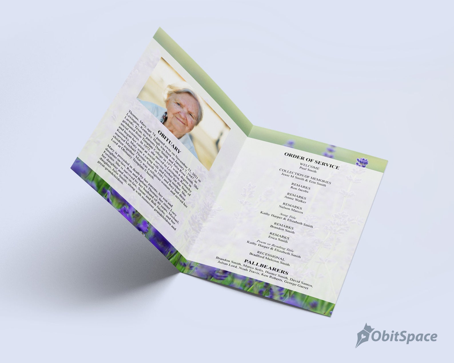 Funeral Program Template for Mother Celebration of Life | Etsy