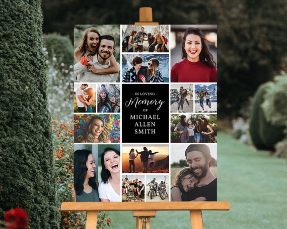 Funeral Poster Photo Collage for Celebration of Life or | Etsy