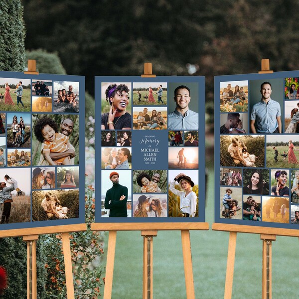 Retirement Photo Collage Template - Etsy