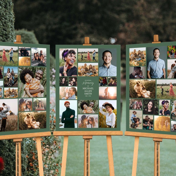 Memorial Photo Board’s Template - Etsy