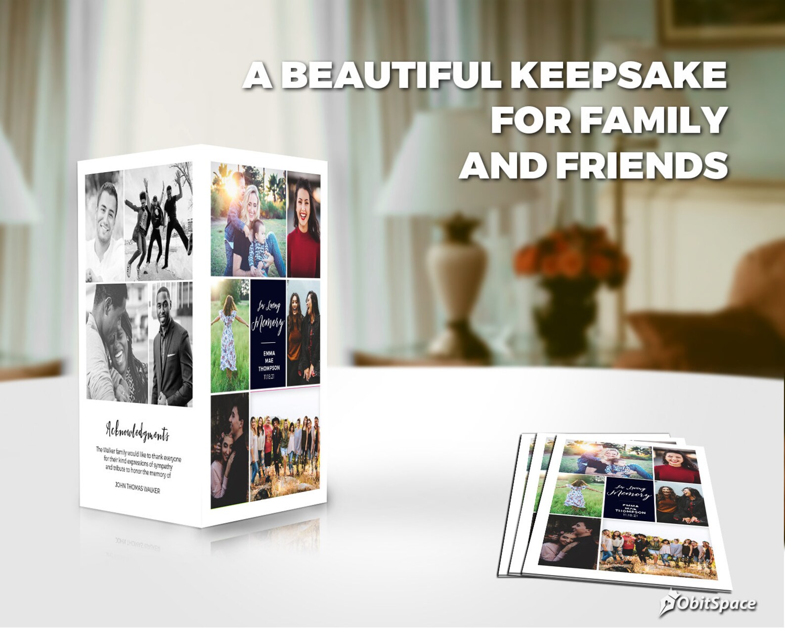 Funeral Program Template: MD15 Modern Picture Collage for - Etsy