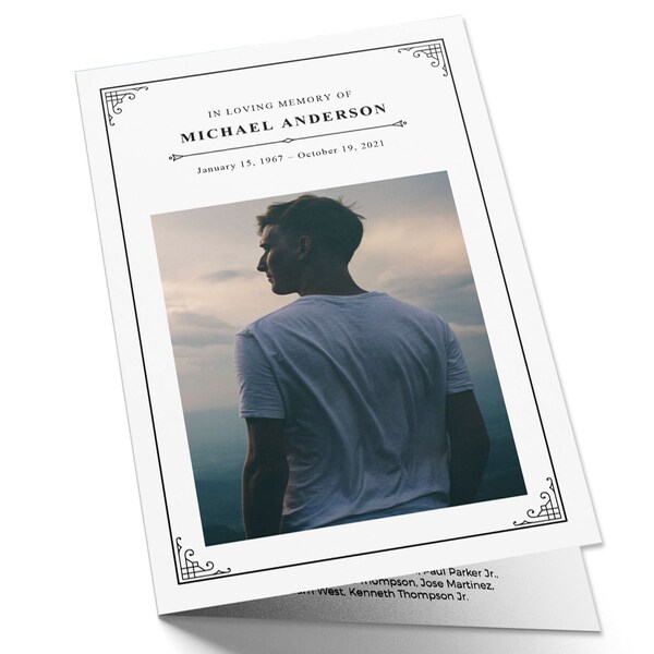 Simple Funeral Pamphlet - Etsy