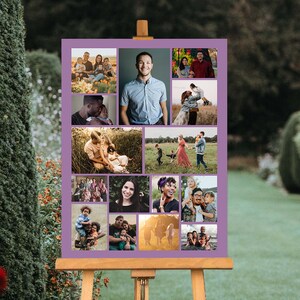 Celebration of Life Display Collage, Funeral Poster Memorial Tribute ...