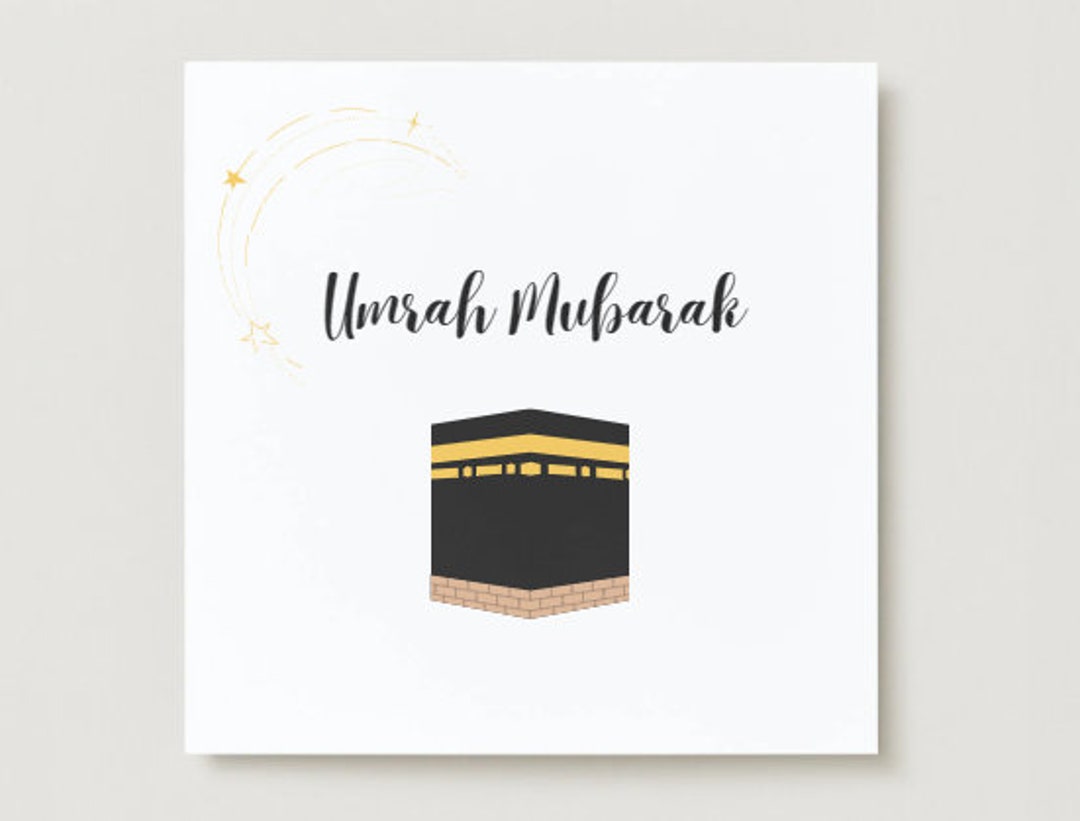 Umrah Mubarak Card Umrah Makkah Kaabah Card Mubarak on - Etsy