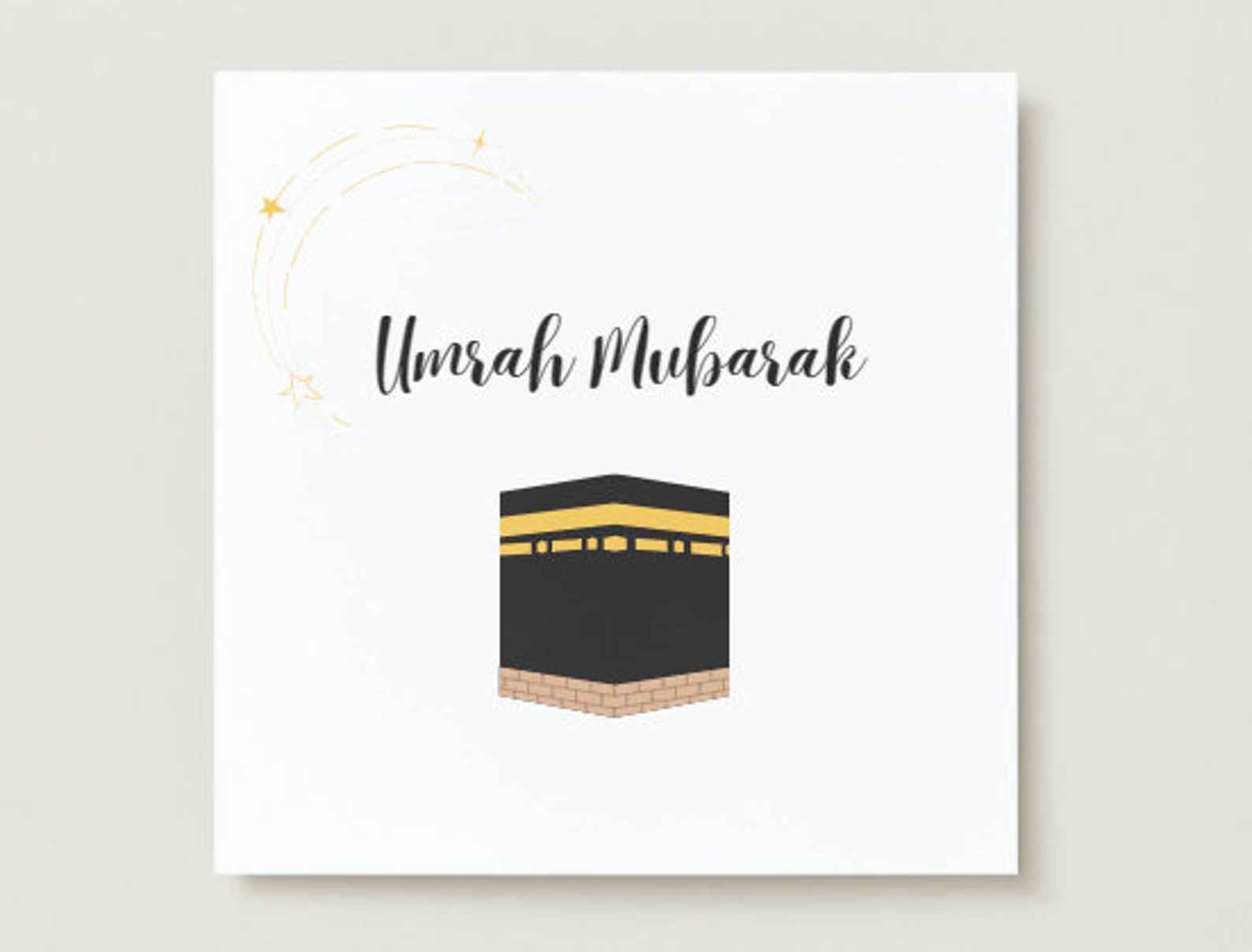 Umrah Mubarak Card Umrah Makkah Kaabah Card Mubarak on - Etsy