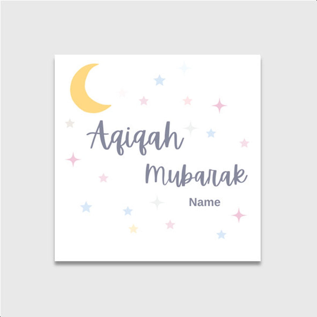 Personalised Aqiqah Mubarak Greeting Card | Aqiqah Mubarak | Mubarak ...