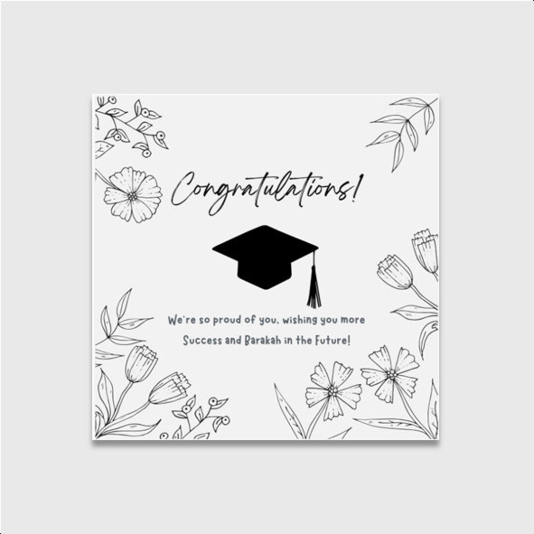 Graduation Card | Islamic Greeting Card | Muslim Graduation ...