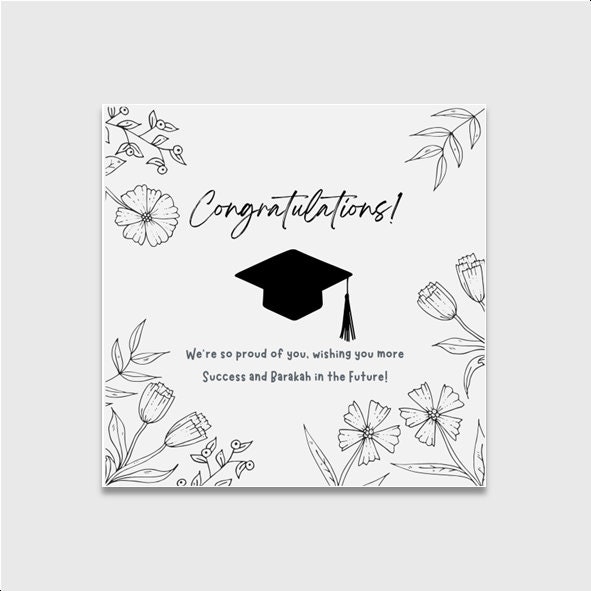 Graduation Card | Islamic Greeting Card | Muslim Graduation ...