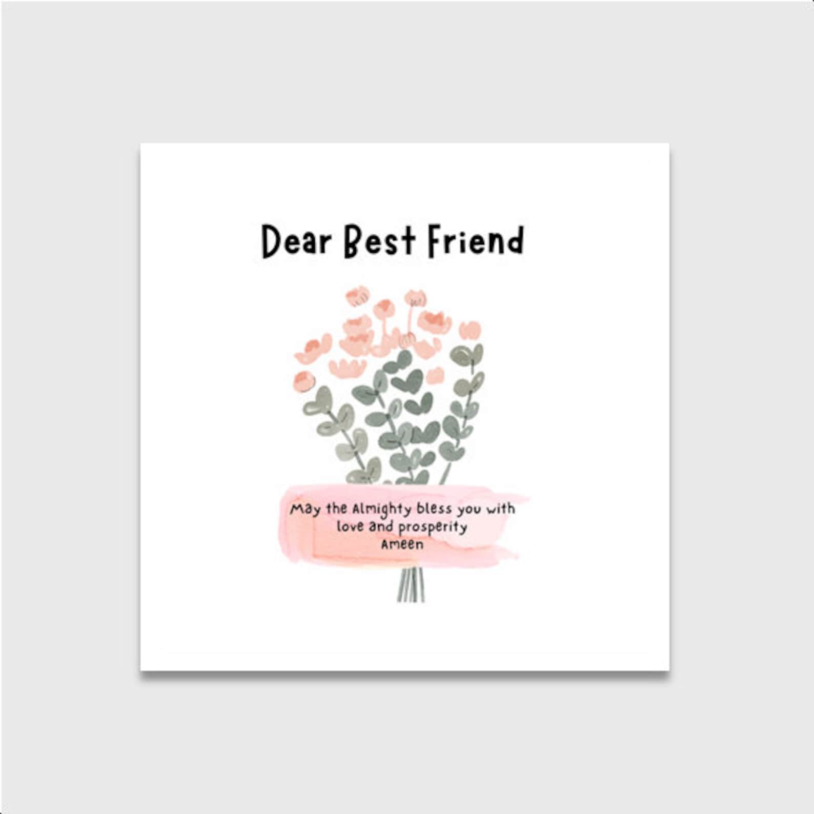 Best Friend Islamic Dua Card | Islamic Dua | Friend Card | Best Friend ...