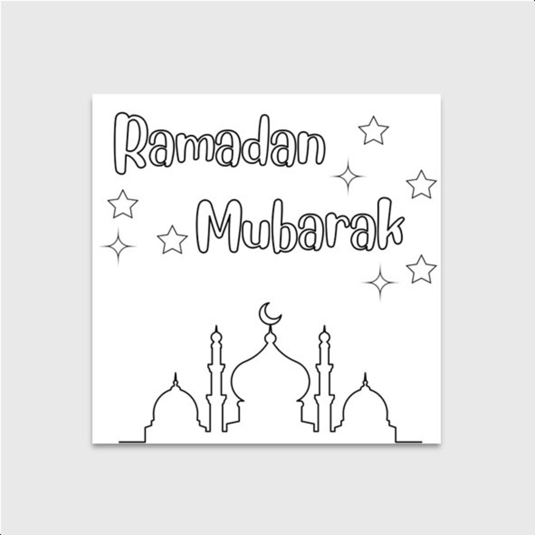 Colour in Ramadan Greeting Card | Ramadan Mubarak | Ramadan Kareem ...