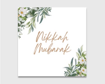 Personalised Nikkah Card, Wedding Card, Nikkah Gift, Nikkah Mubarak ...