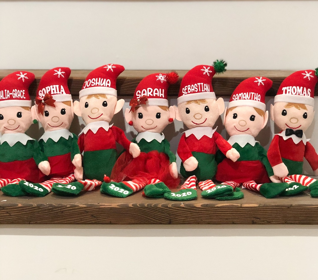 Personalized Plush Christmas Elf With Name & Snowflake - Etsy