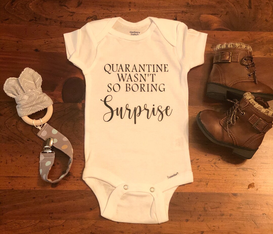 Quarantine Baby Announcement Onesie: Surprise Pregnancy Reveal - Etsy