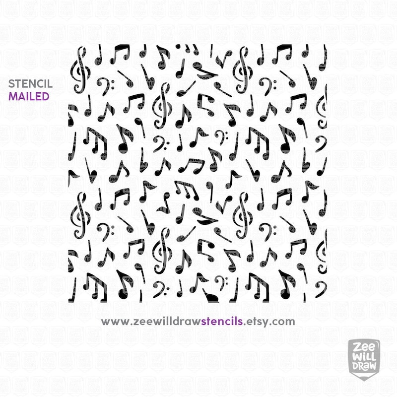 Music Note Stencil - Etsy